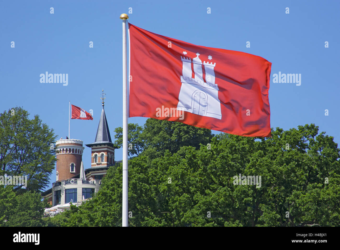 Hamburg flag of hamburg coat of arms hi-res stock photography and ...