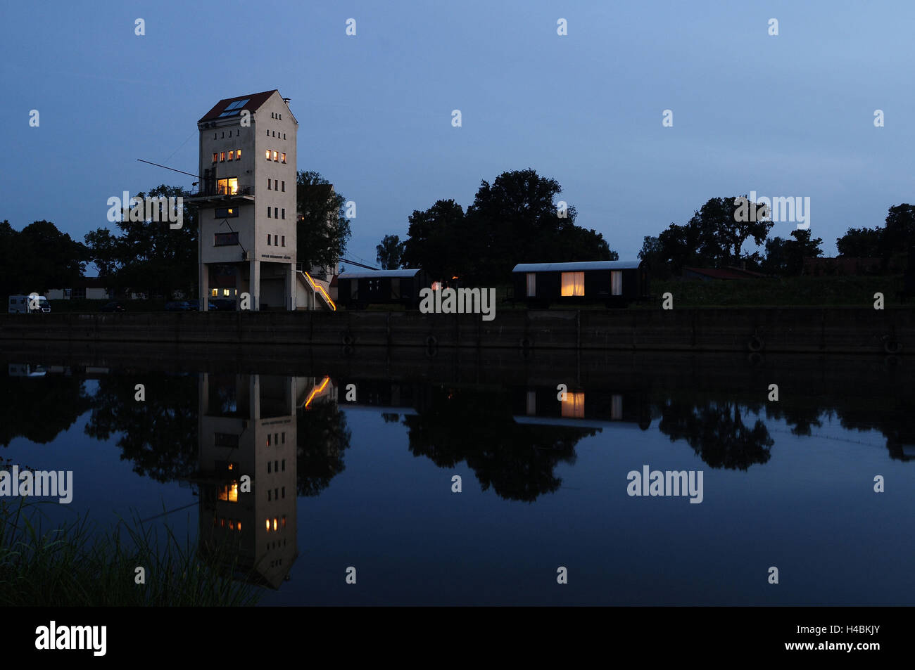 Gross Neuendorf an der Oder, harbour Stock Photo - Alamy