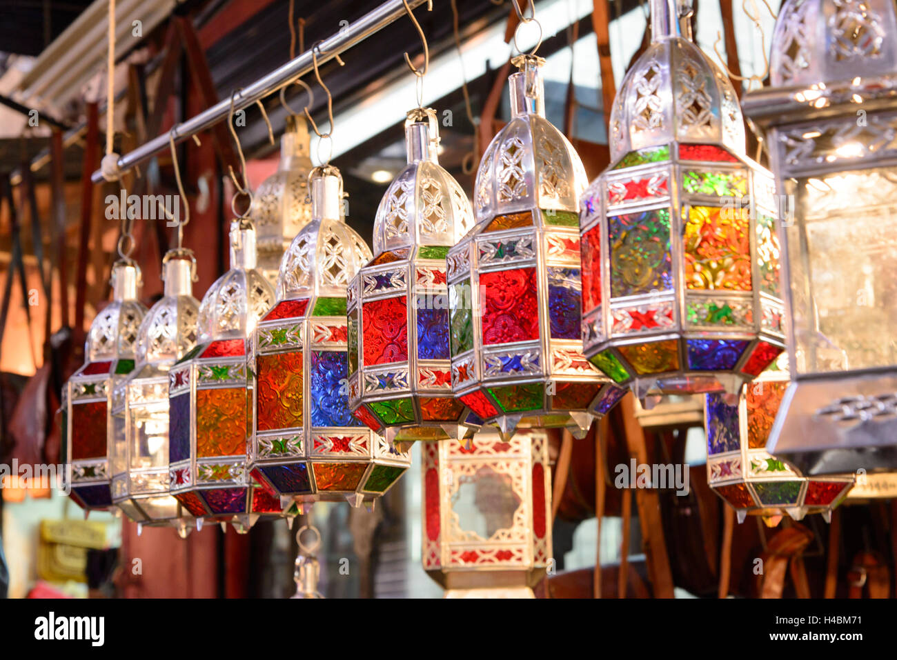 Marrakech souks shopping lanterns hi-res stock photography and images ...