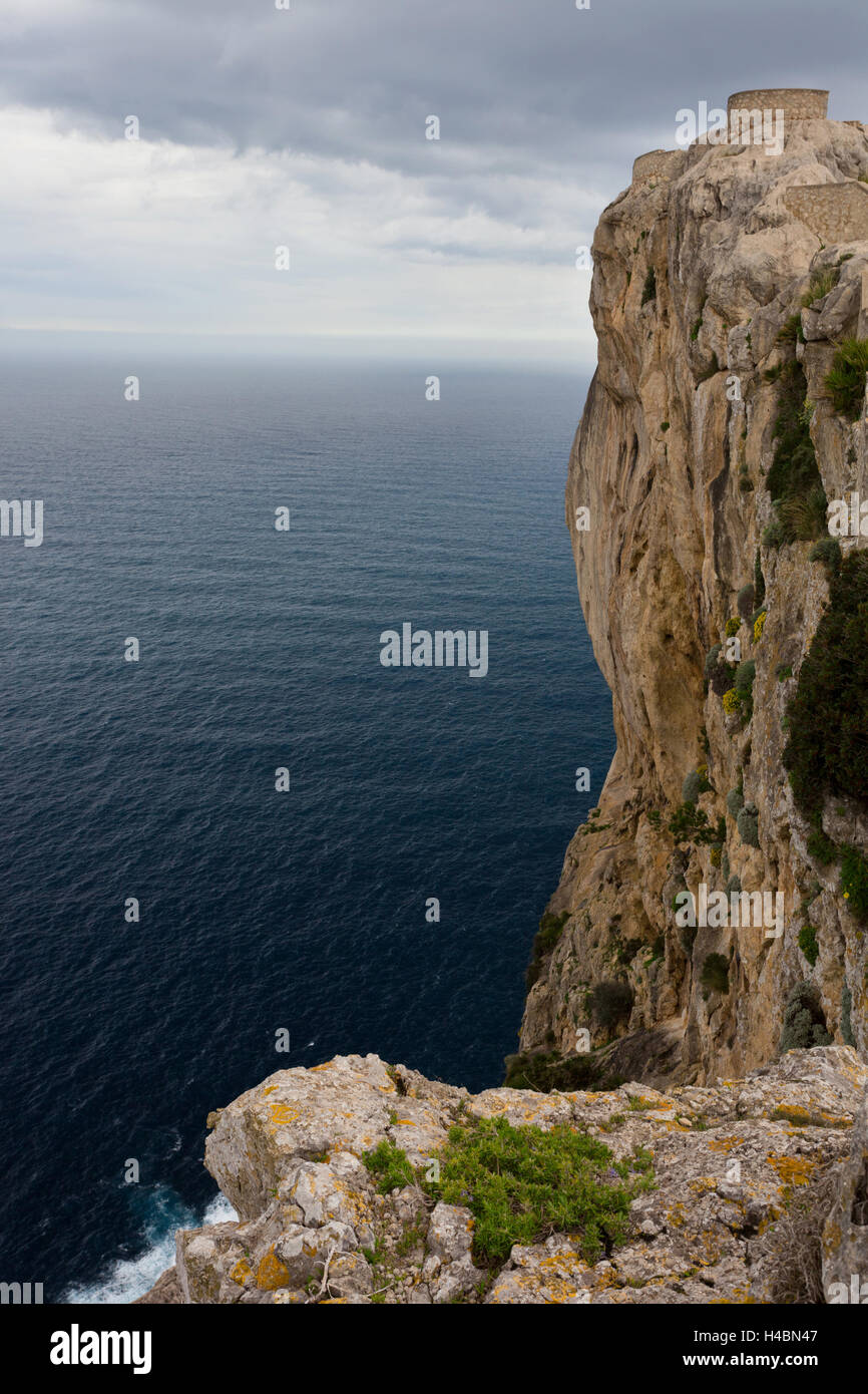 Cap de Formentor, cliffs, coast, sea, the Mediterranean Sea, Majorca ...