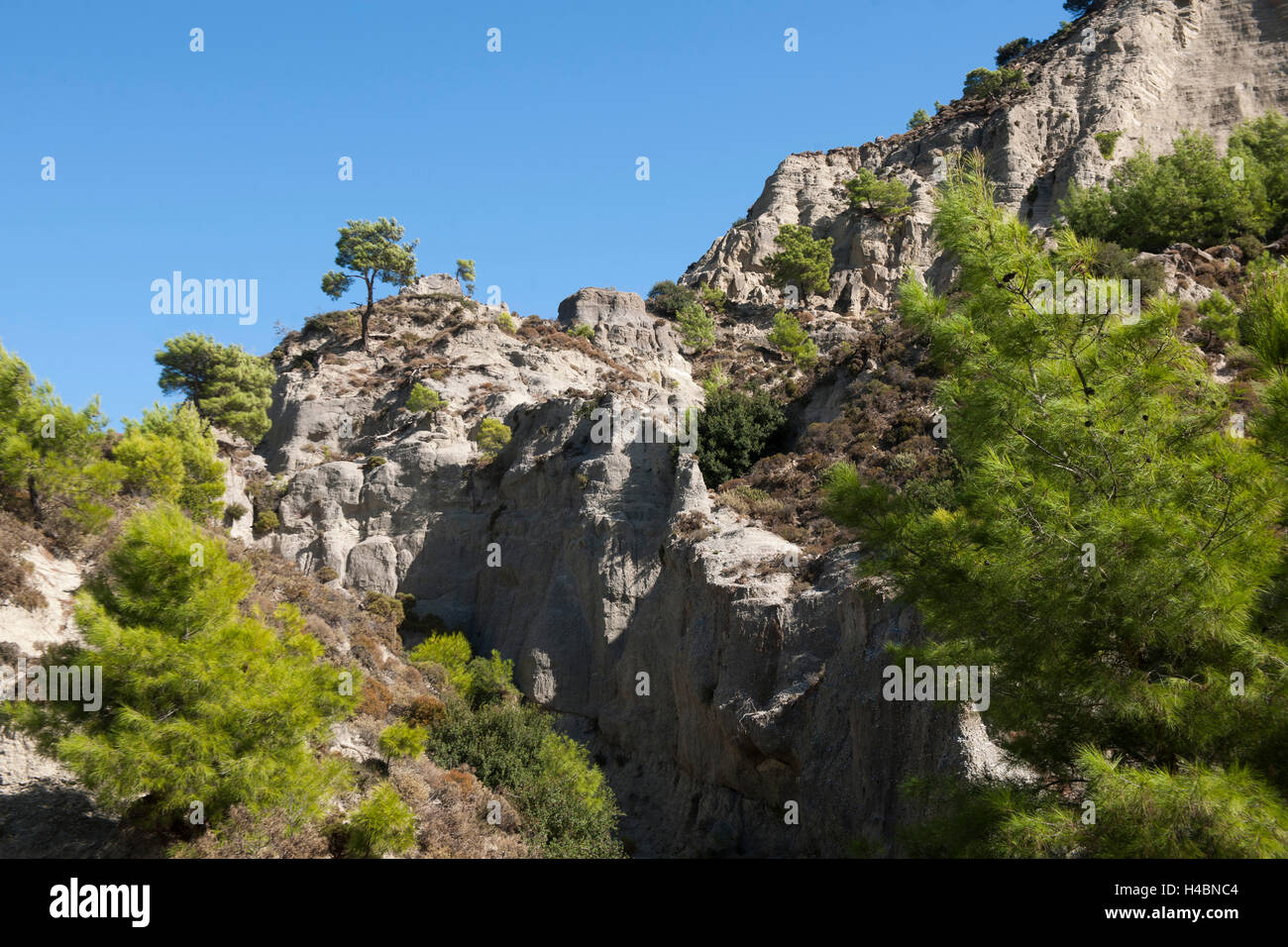 Greece, Rhodes, Massari, scenery in the street to the cloister of ...