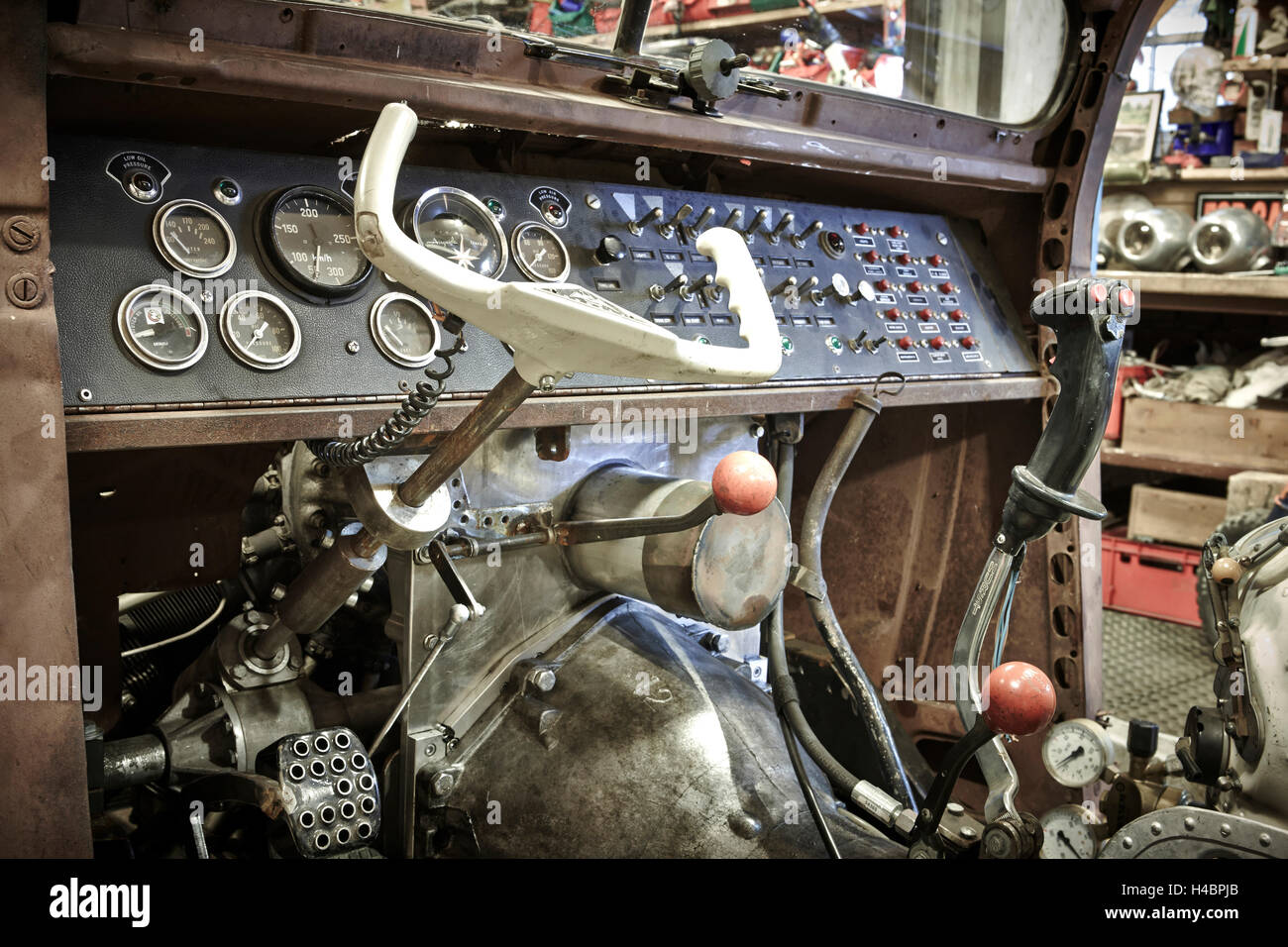 Hot-Rod, Rat-Rod, self-built with airplane radial engine Stock Photo ...