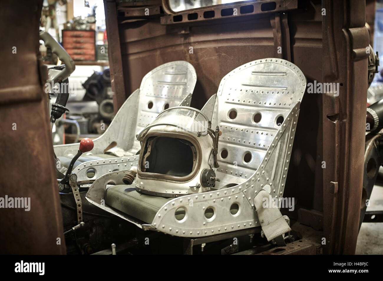 Hot-Rod, Rat-Rod, self-built with airplane radial engine Stock Photo ...