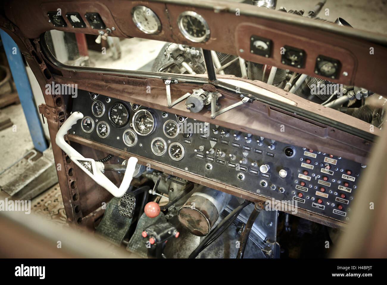 Hot-Rod, Rat-Rod, self-built with airplane radial engine Stock Photo ...