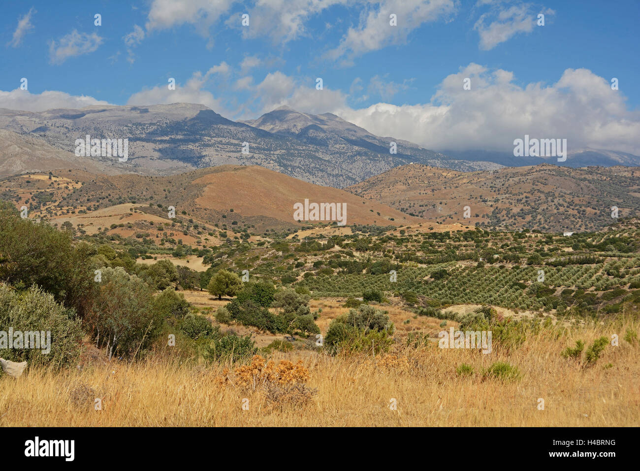 Crete, landscape with Ida mountains Stock Photo - Alamy