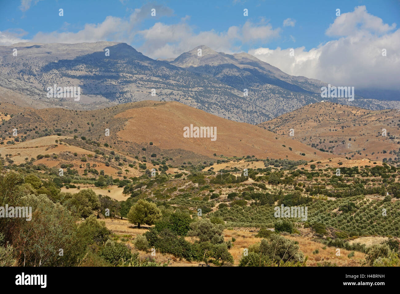 Crete, landscape with Ida mountains Stock Photo - Alamy