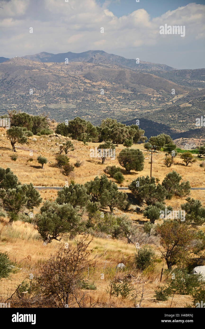 Crete, landscape with Ida mountains Stock Photo - Alamy