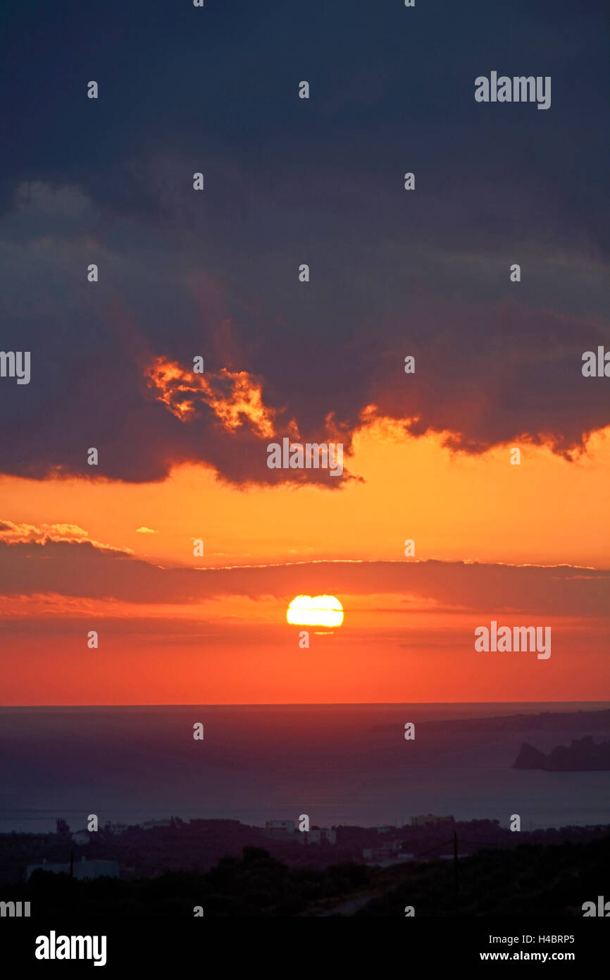 Crete, sunset in the South Stock Photo - Alamy
