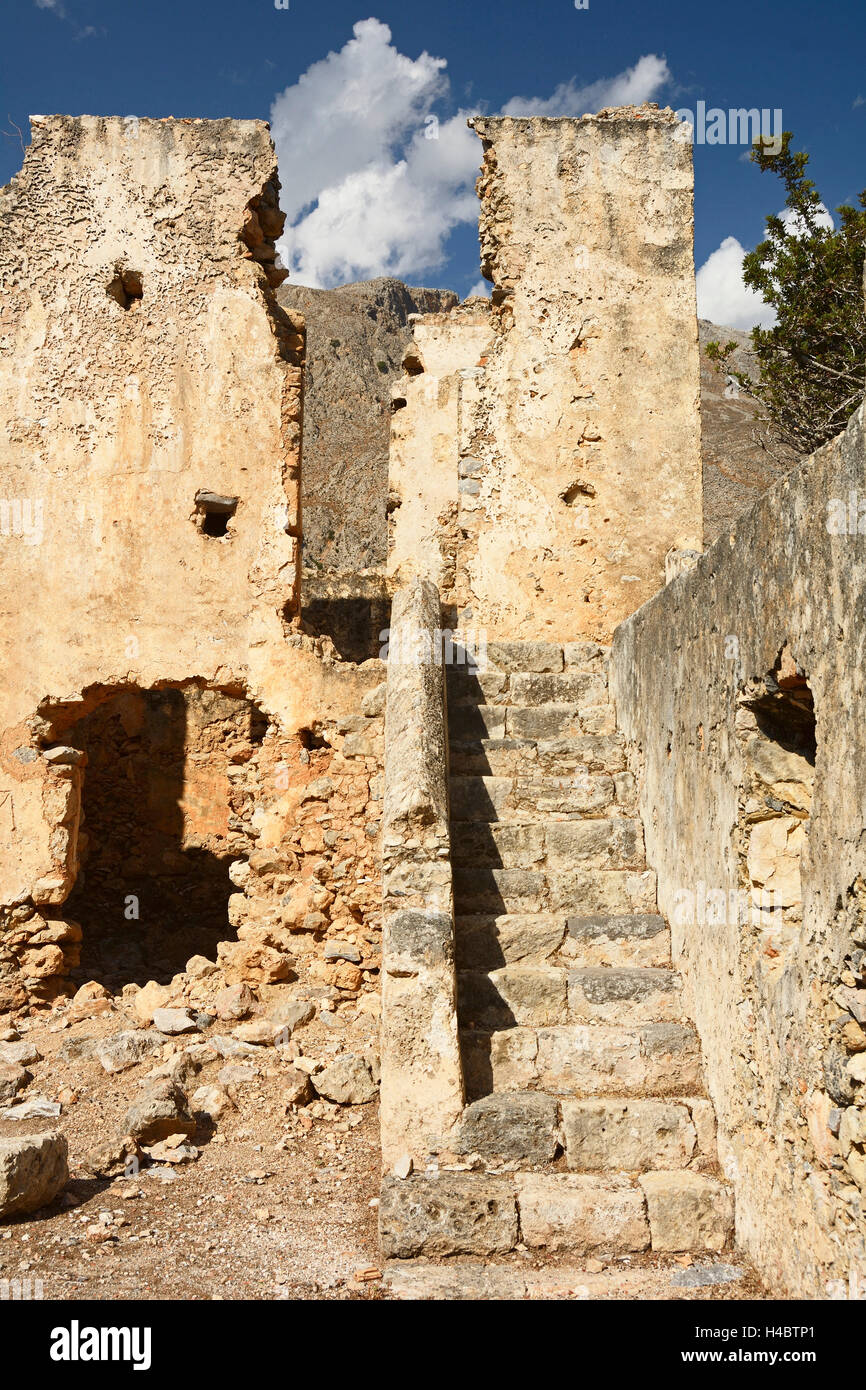 Crete, castle on cape Mouri at the south coast Stock Photo - Alamy