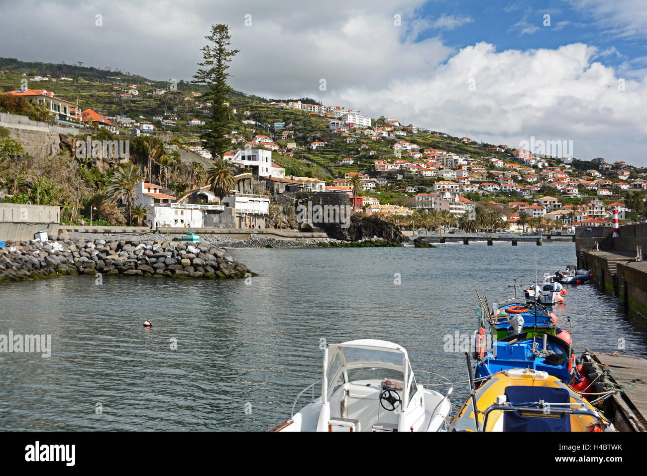 Madeira, townscape of Santa Cruz Stock Photo - Alamy