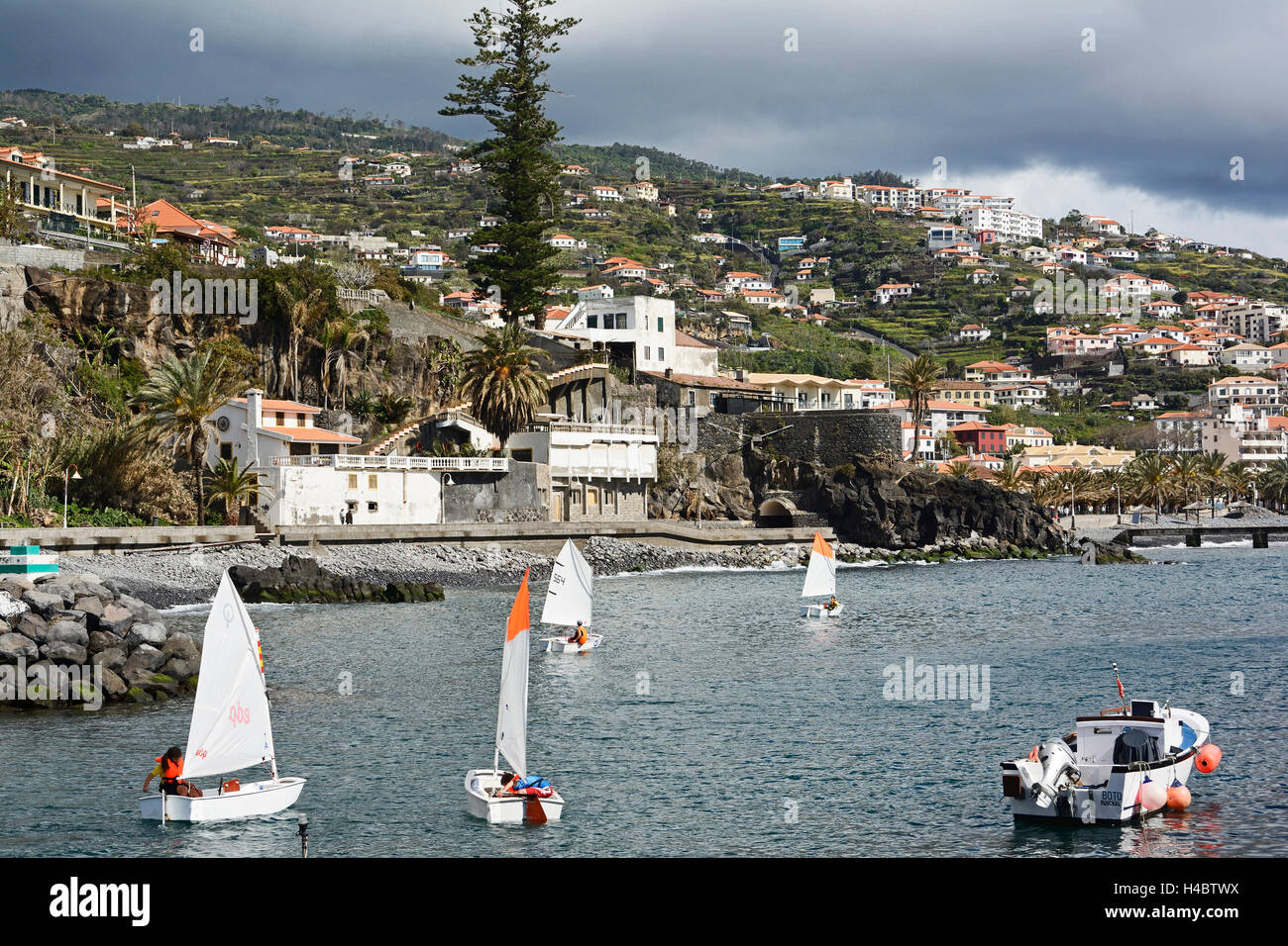 Madeira, townscape of Santa Cruz Stock Photo - Alamy