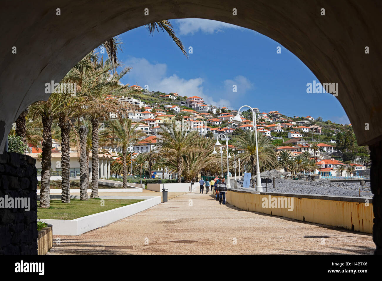 Madeira, townscape of Santa Cruz Stock Photo - Alamy