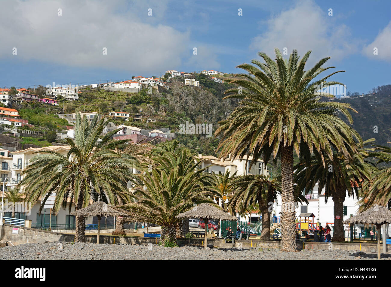 Madeira, townscape of Santa Cruz Stock Photo - Alamy