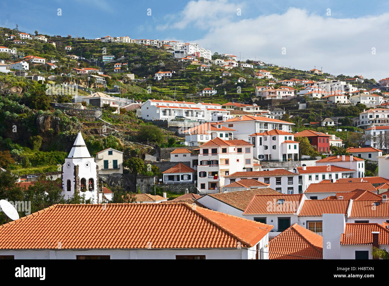Madeira, townscape of Santa Cruz Stock Photo - Alamy