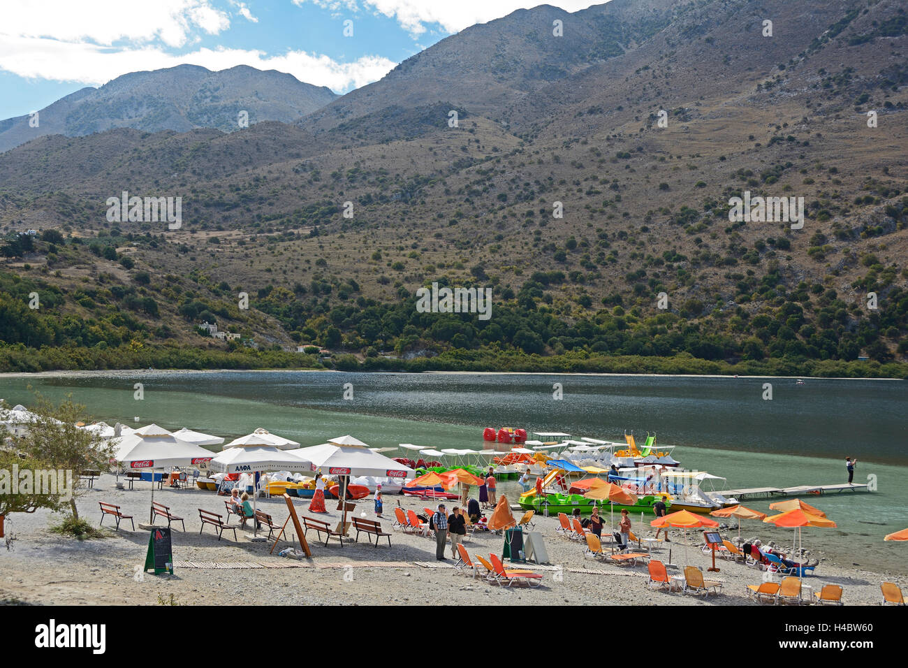 Crete, Lake Kournas Stock Photo - Alamy