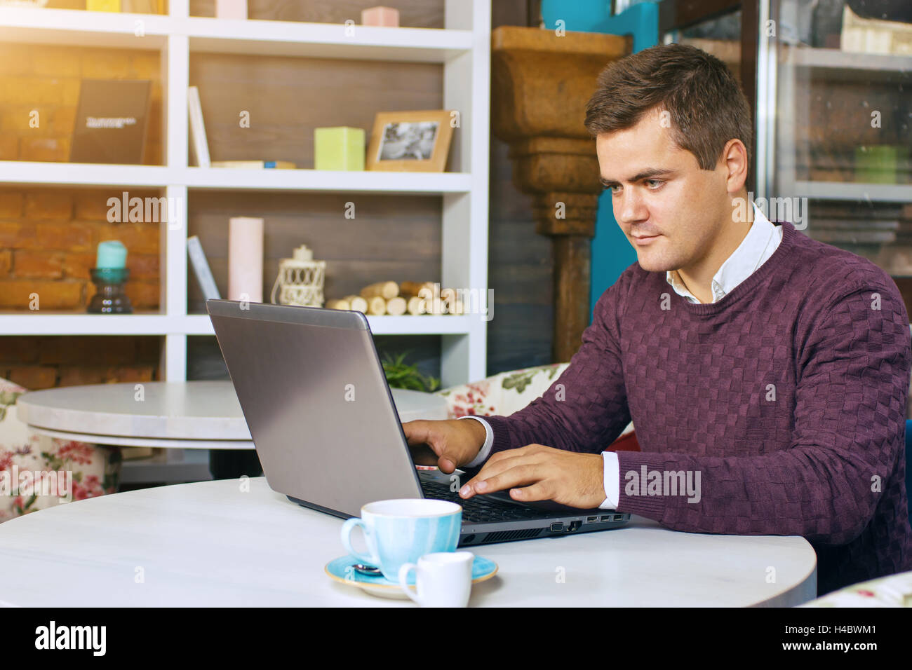 Handsome young man works on hi-res stock photography and images - Alamy