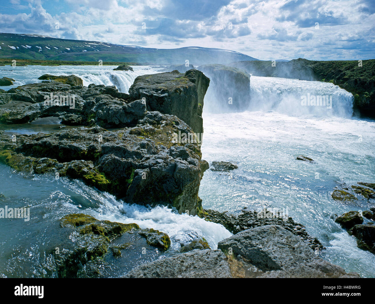 8000 years ago natural landscape, Godafoss, legendary, god's waterfall ...