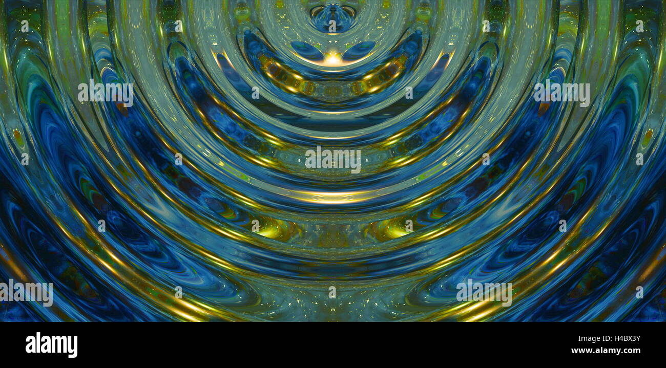 graphic concept of music in space, cosmic sound waves, computer design ...