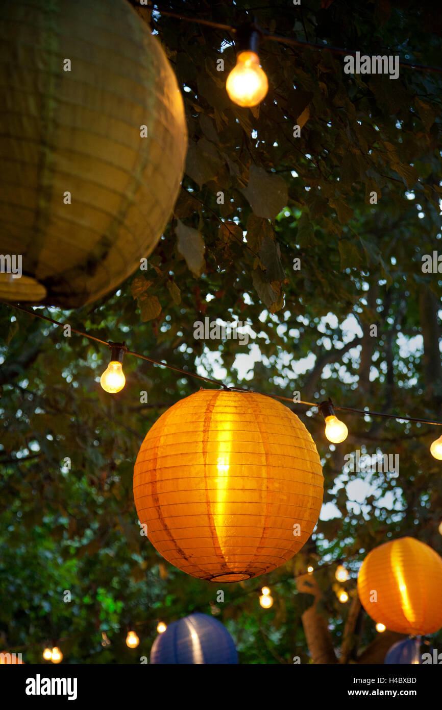 Lanterns on trees hi-res stock photography and images - Alamy
