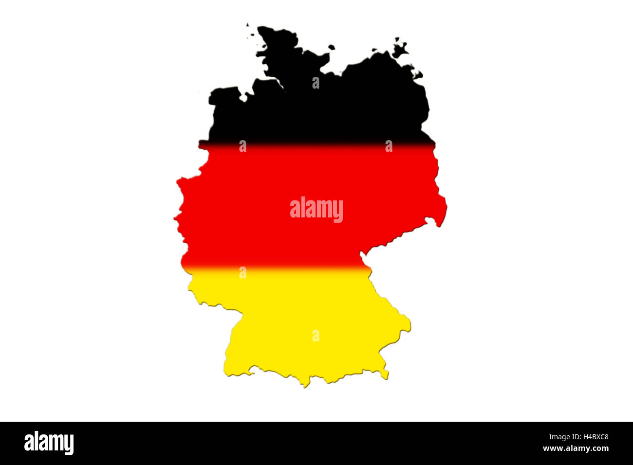 Map of Germany with national flag isolated on white background Stock ...