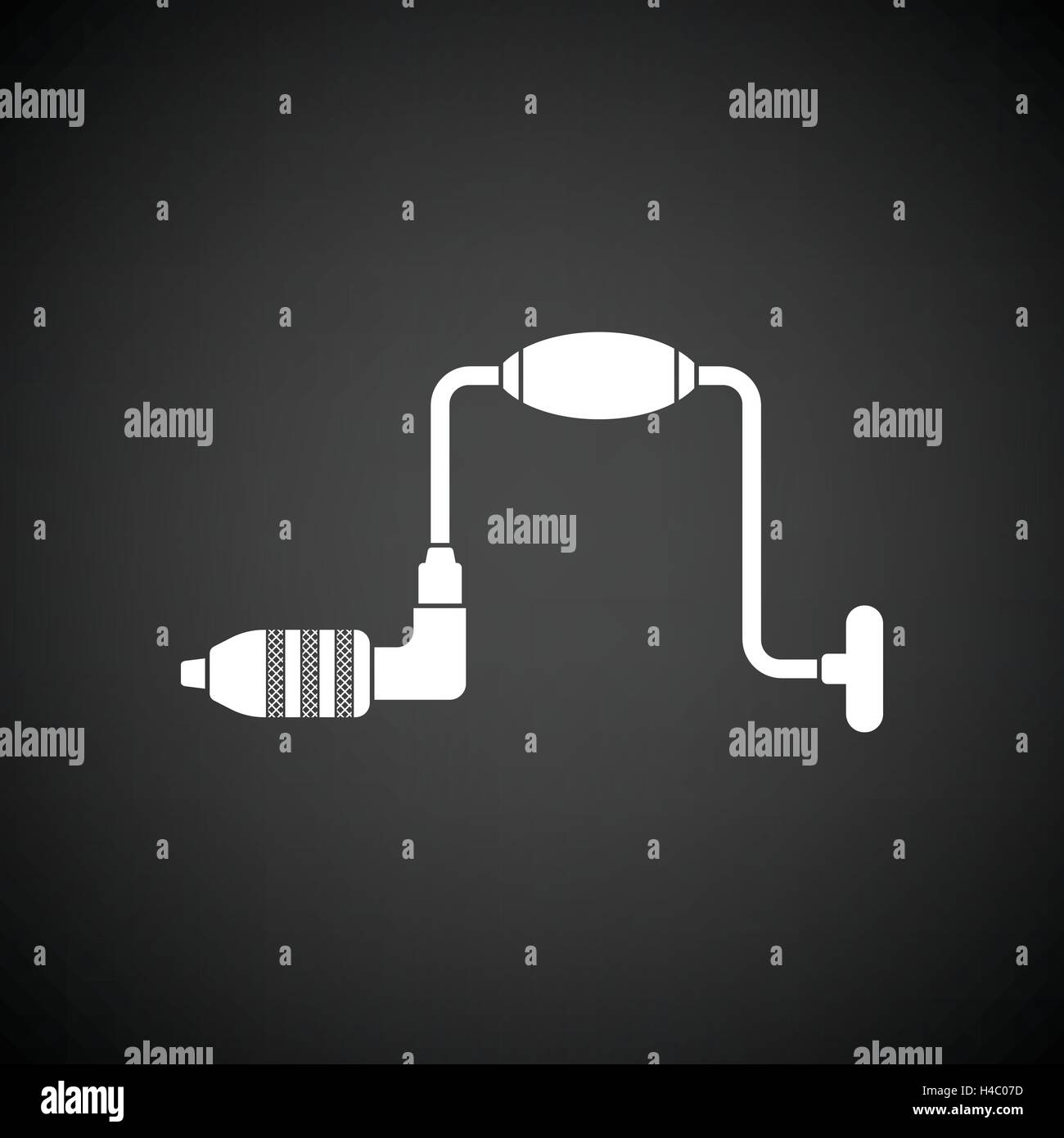 Auger icon. Black background with white. Vector illustration Stock ...