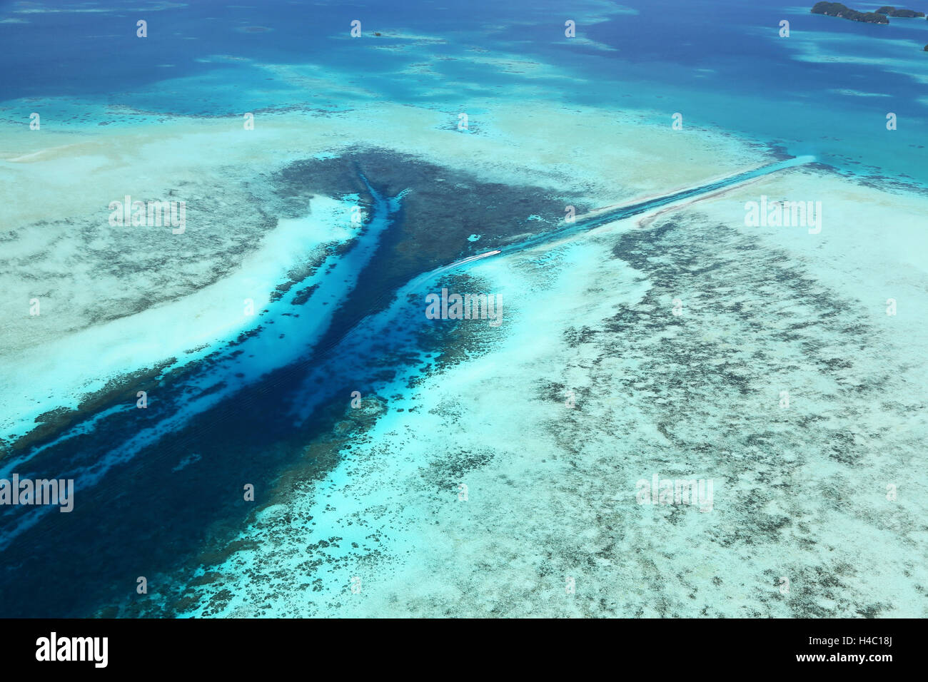 German Channel in the Archipelago of islands of Palau, Republic of ...