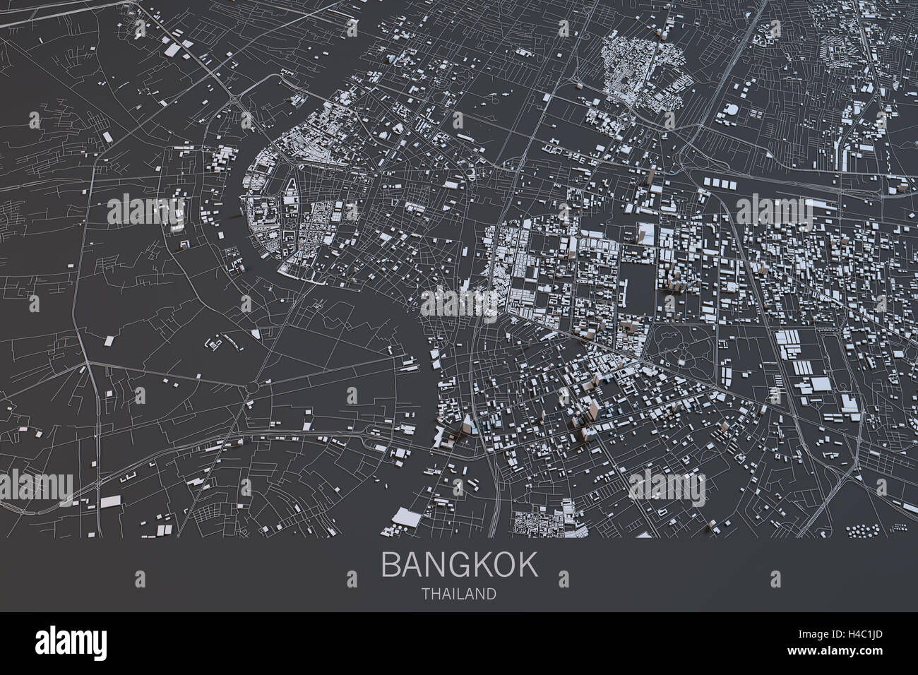 Bangkok map hi-res stock photography and images - Alamy