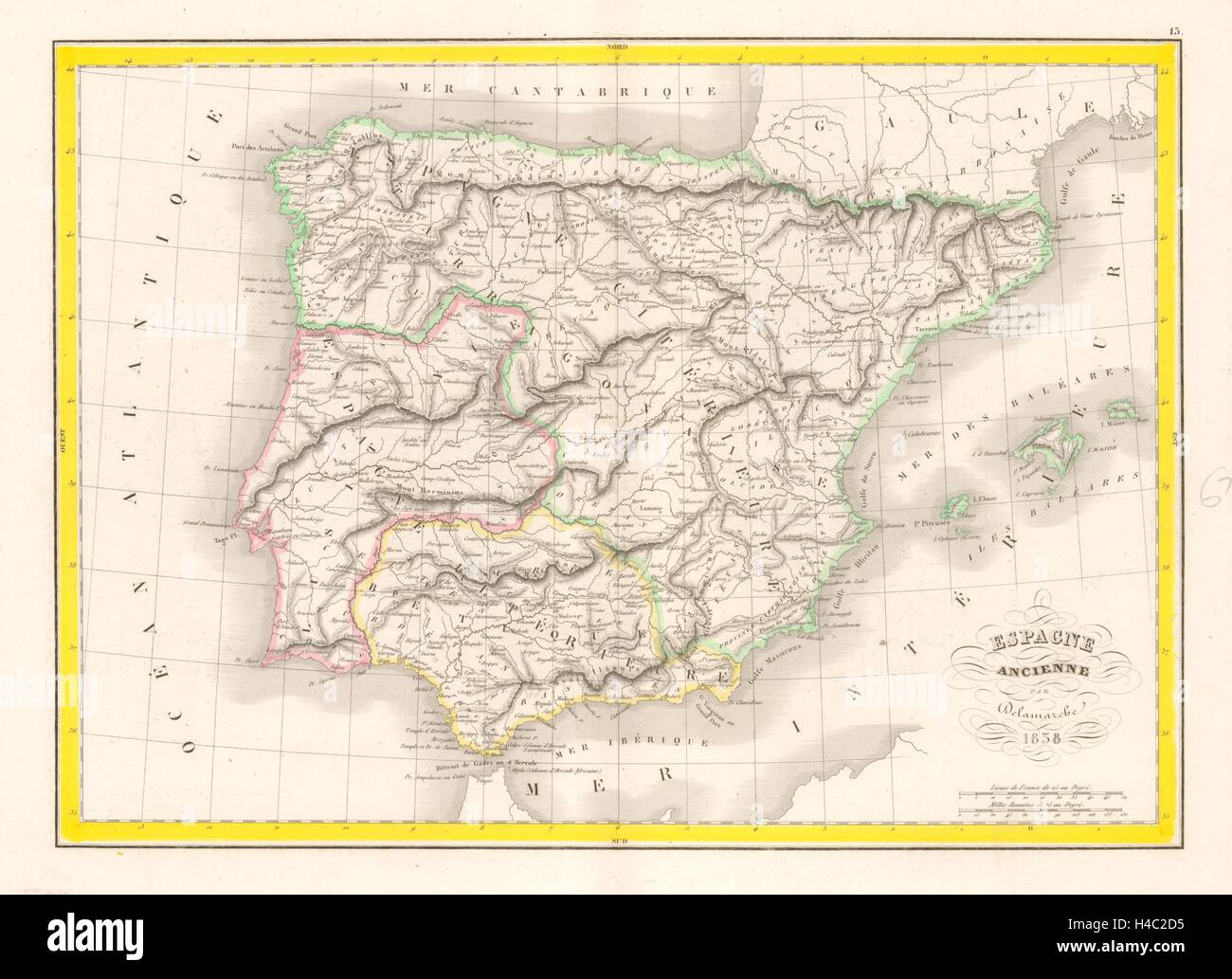 'Espagne Ancienne' DELAMARCHE. Ancient Spain Portugal Baetica Lusitania ...