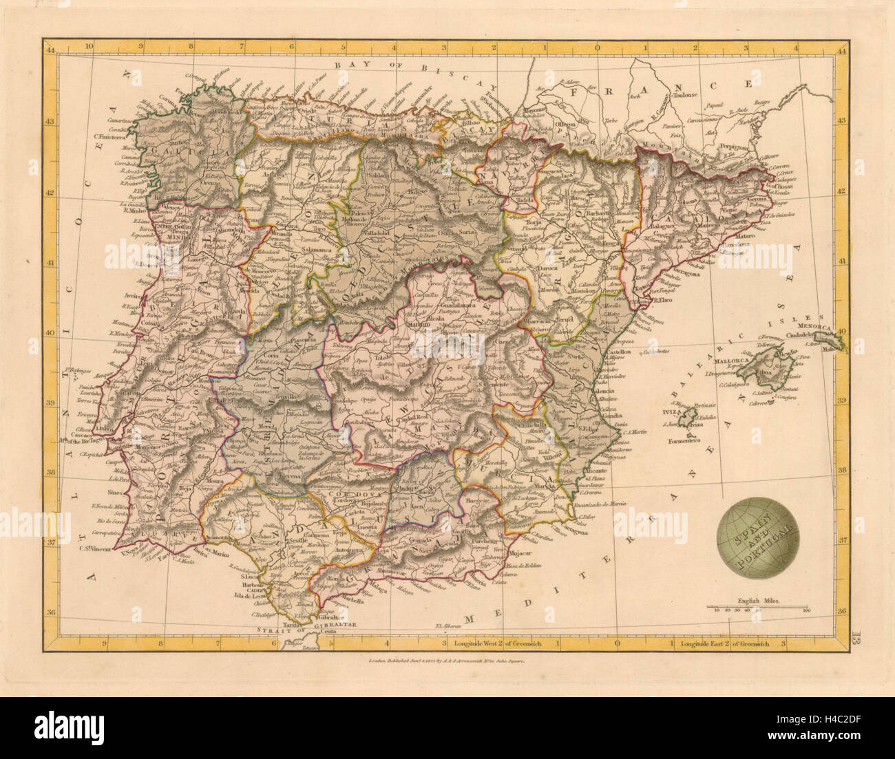 1825 world map hi-res stock photography and images - Alamy