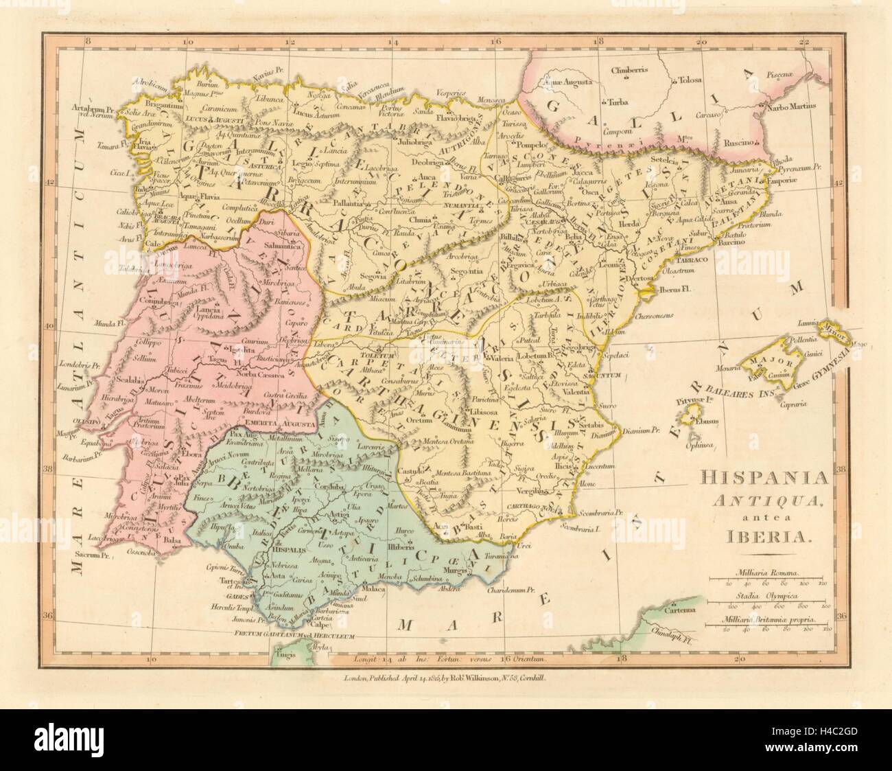 'Hispania Antiqua antea Iberia'. WILKINSON. Ancient Spain Lusitania ...