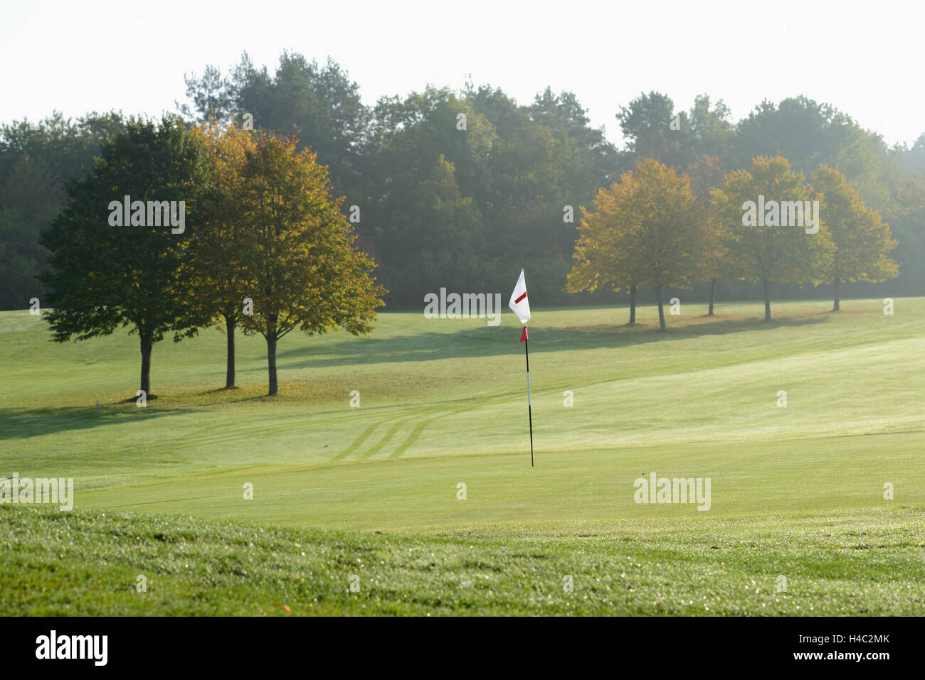 Landscape, golf course, autumn Stock Photo - Alamy