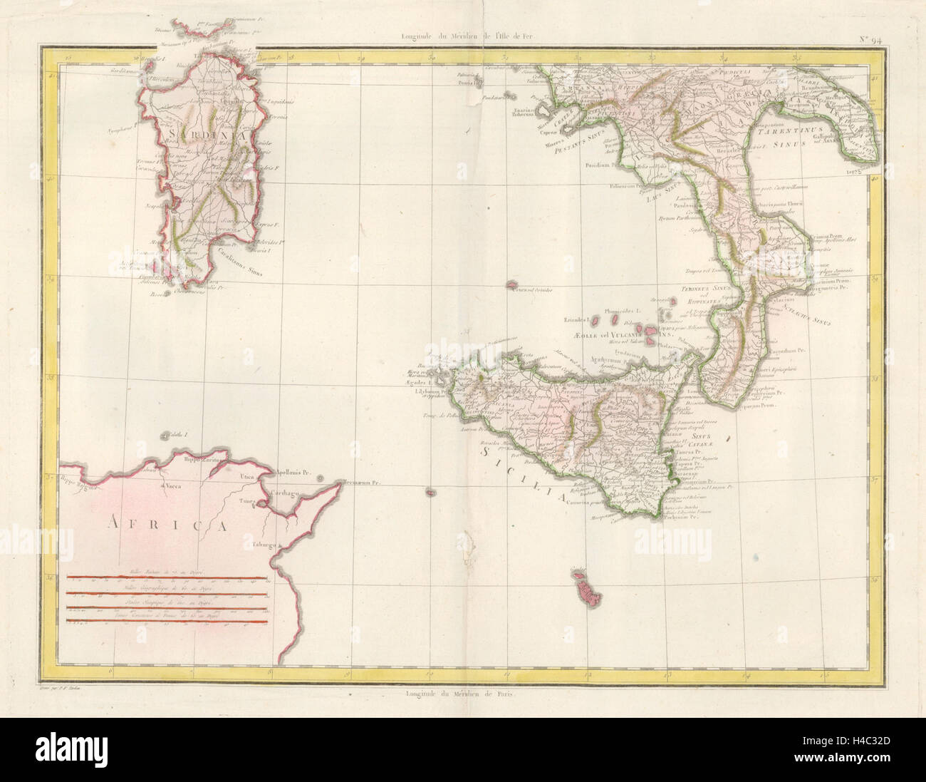 Italy map sicily sardinia hi-res stock photography and images - Alamy