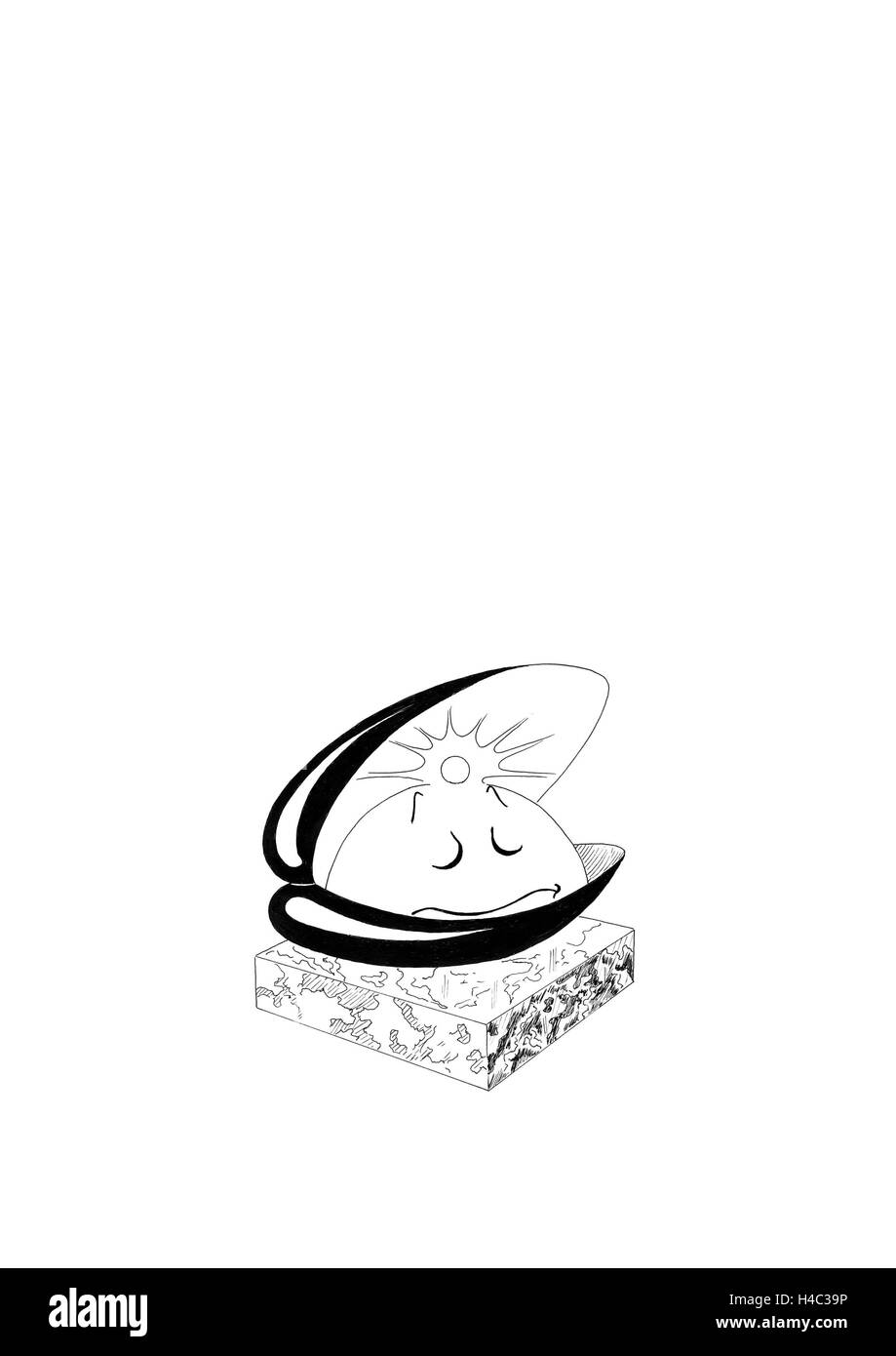 Oyster with a pearl Cut Out Stock Images & Pictures - Alamy