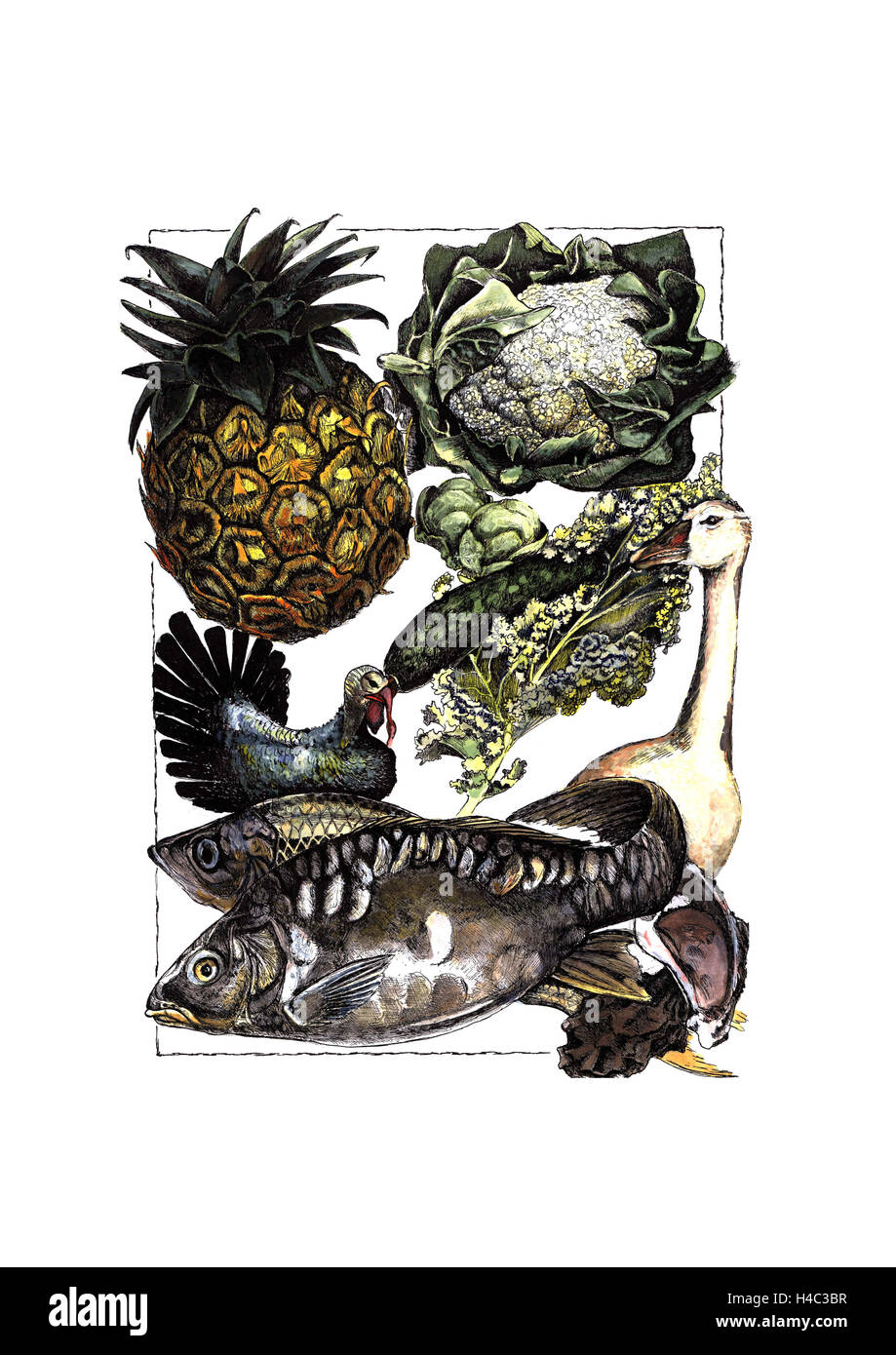 Pineapple season Cut Out Stock Images & Pictures - Alamy