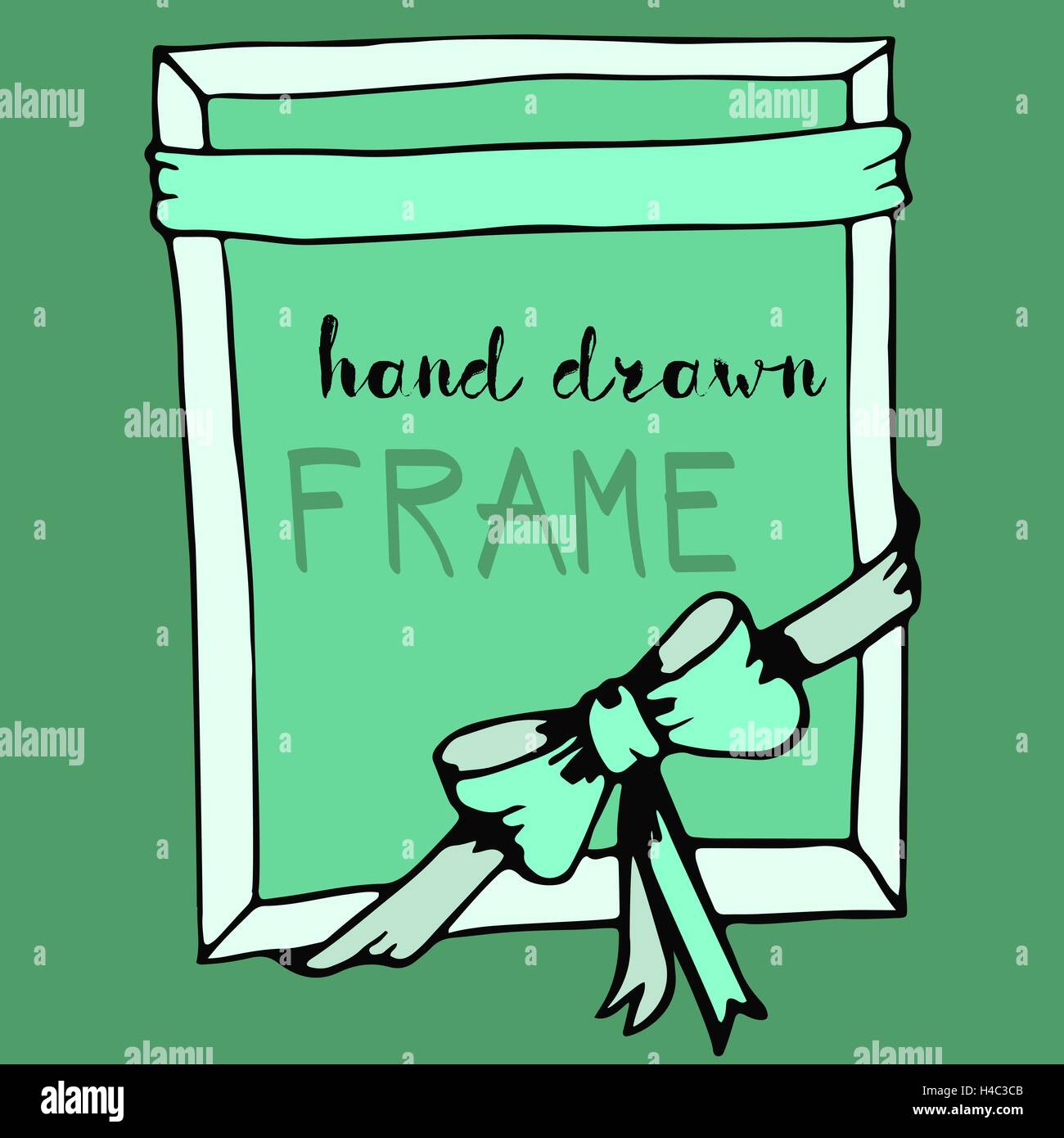 Teal Ribbon Border Clip Art