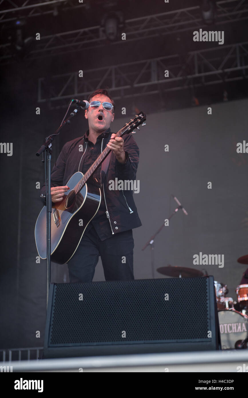 Nick Urata of DeVotchKa performs at Riot Fest at the National Complex ...