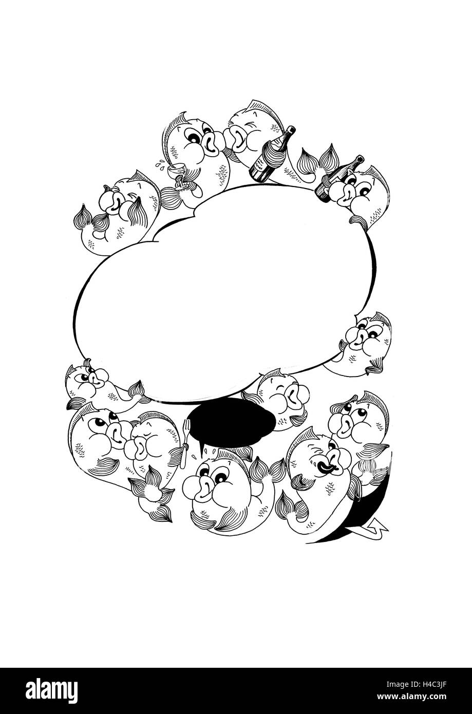 Salad wine Black and White Stock Photos & Images - Alamy