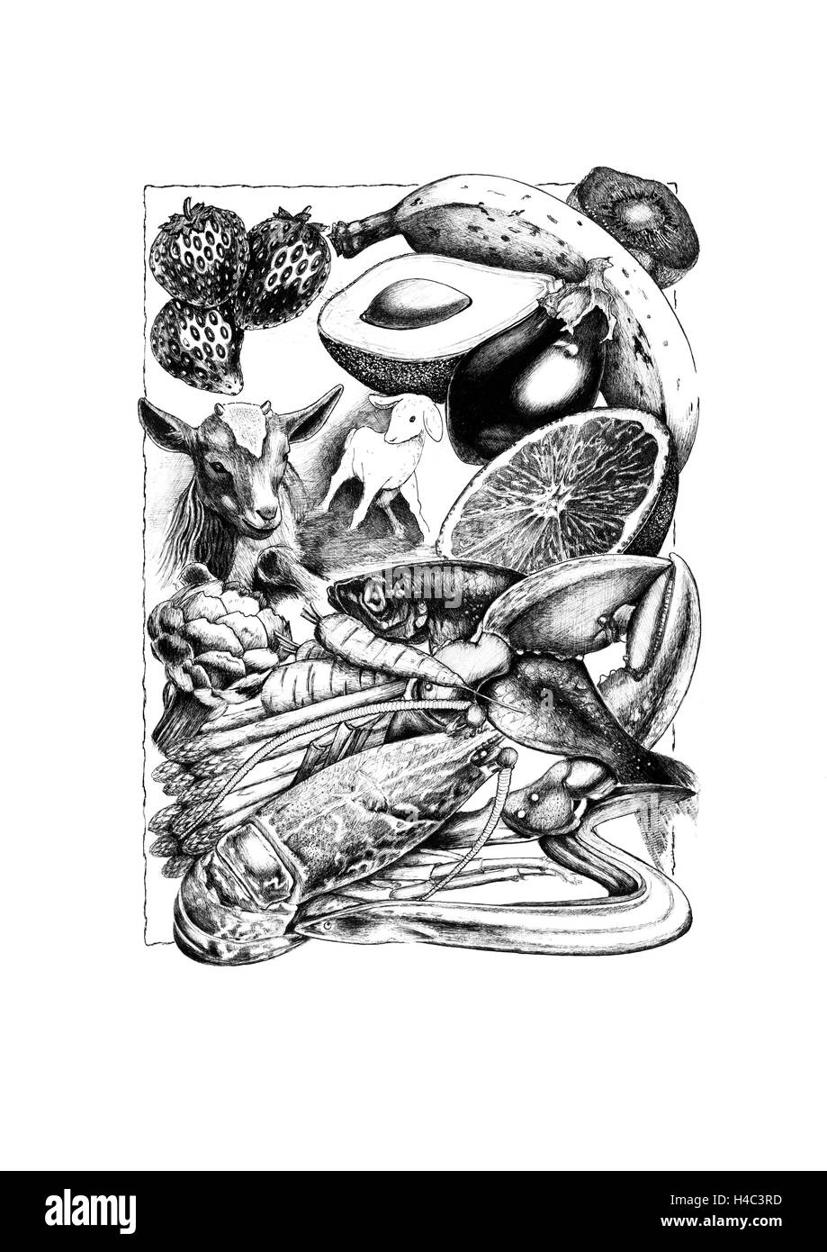 Spring food Cut Out Stock Images & Pictures - Alamy