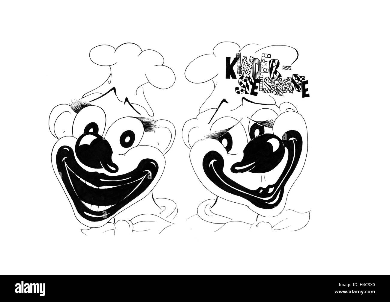 Children's menu clowns Stock Photo - Alamy