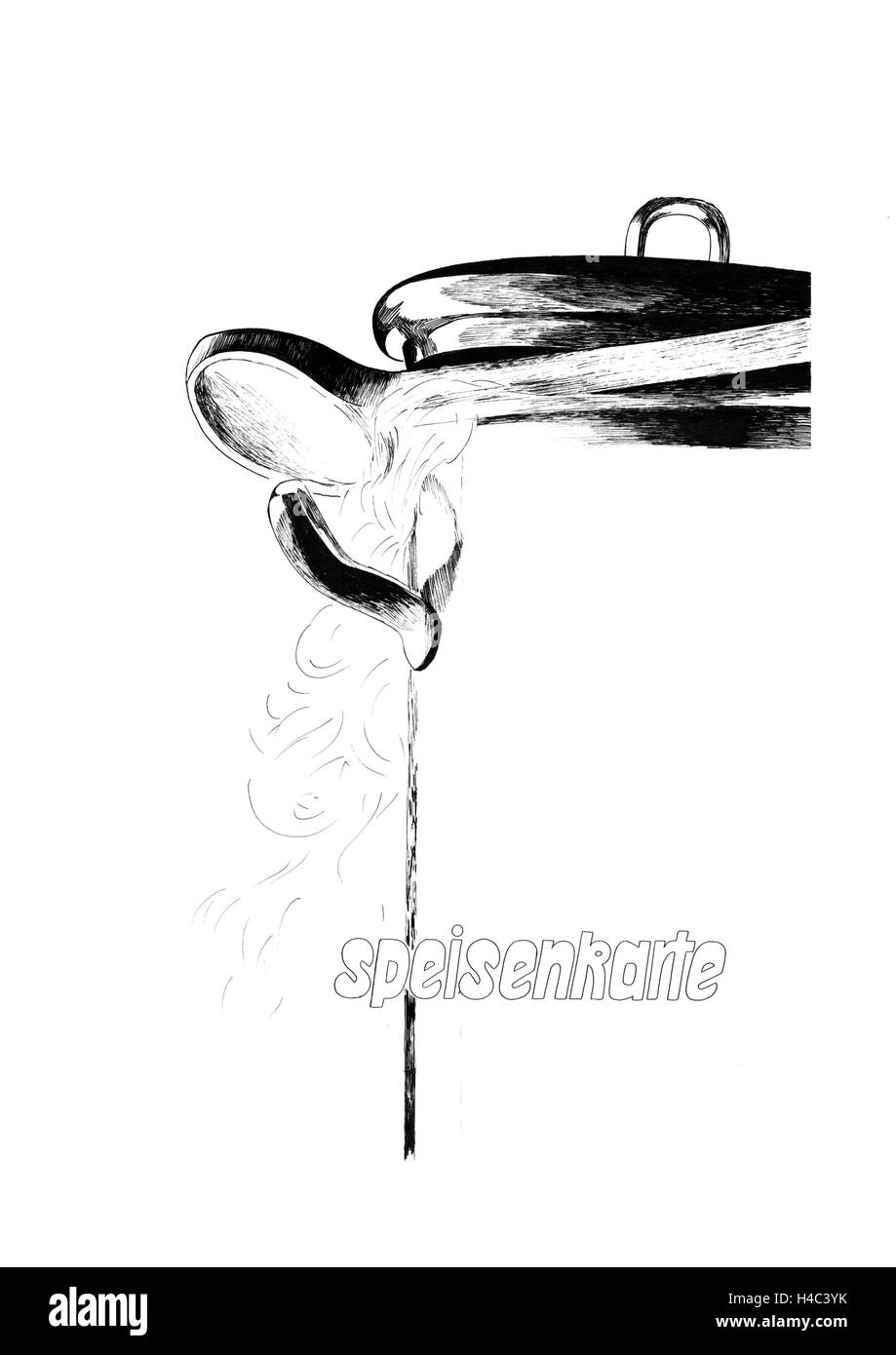 Cooking pot as a menu Stock Photo - Alamy