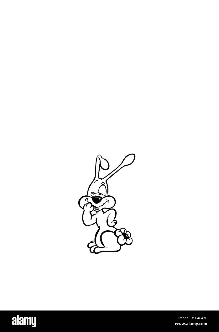 Funny hare with wooden spoons Stock Photo - Alamy