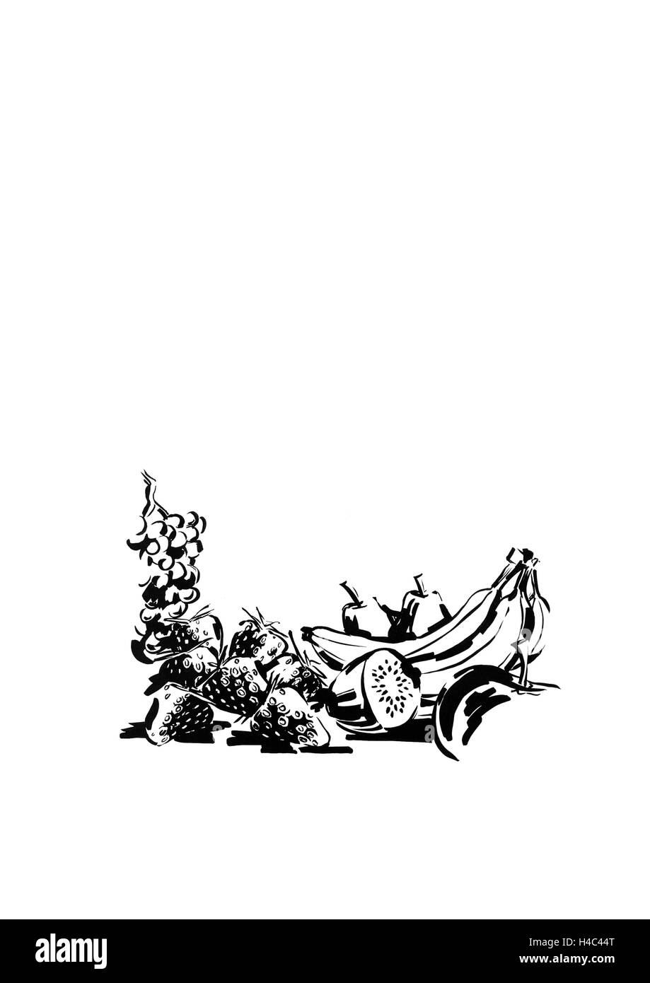 Menu card with fruit Stock Photo - Alamy