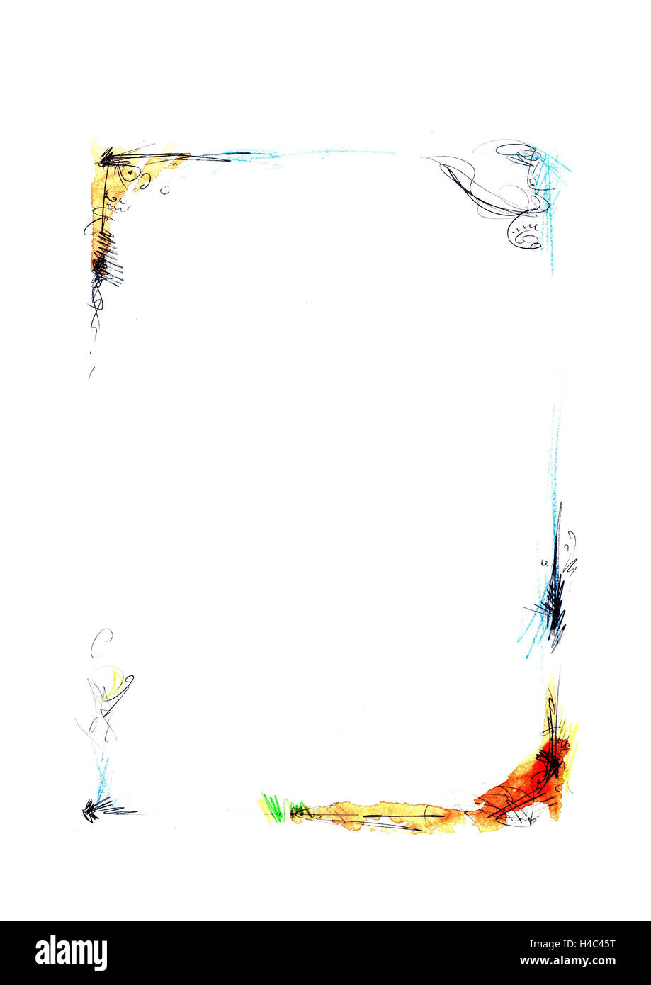 Menu card with coloured edges Stock Photo - Alamy
