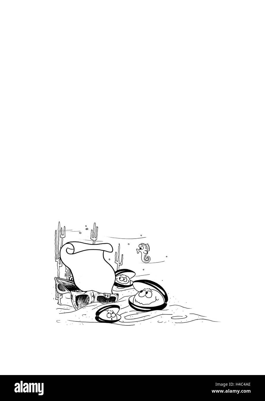 Sea treasure chest Black and White Stock Photos & Images - Alamy