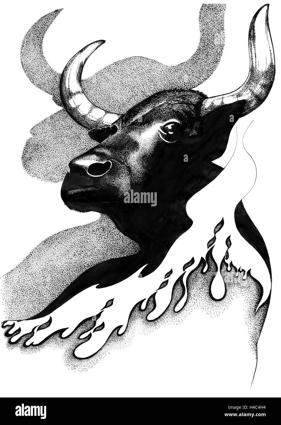 Bull of fire hi-res stock photography and images - Alamy