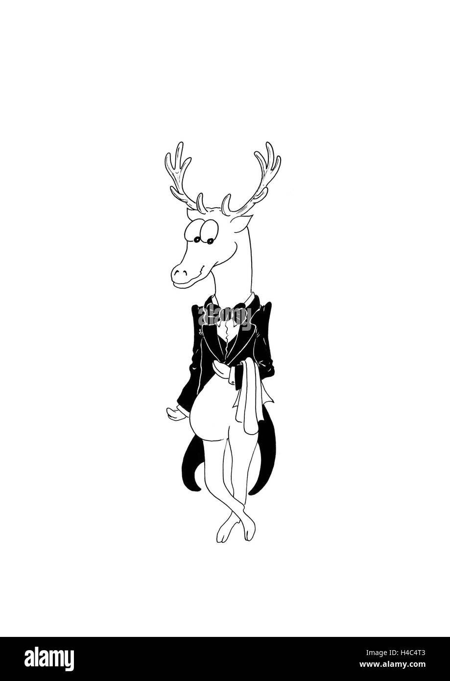 Deer as a serving master Stock Photo - Alamy