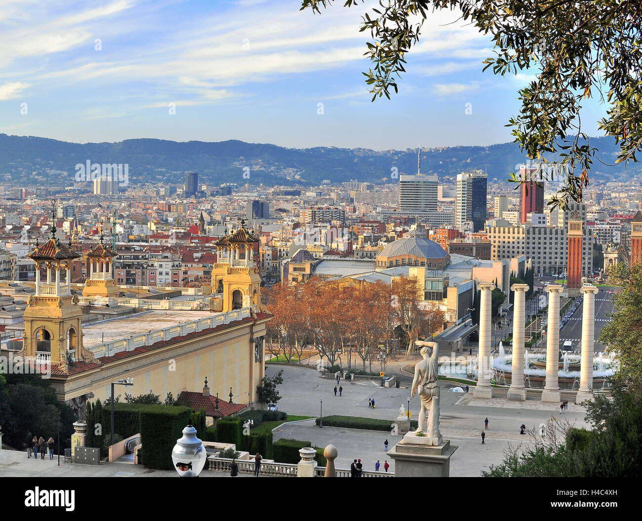 BARCELONA - DECEMBER 20: Square of Spain in downtown of Barcelona on ...