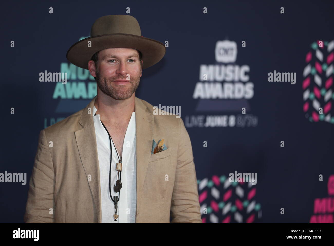 Drake White walks the red carpet at the CMT Music Awards at Bridgestone ...
