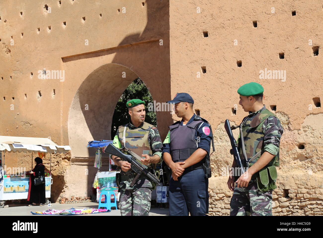 Moroccan security force on patrol in Rabat Stock Photo - Alamy