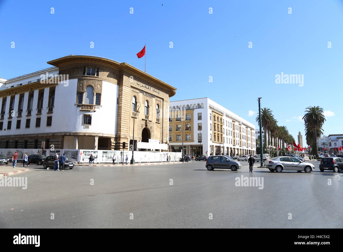 Morocco Street near the parliament in Rabat Stock Photo - Alamy